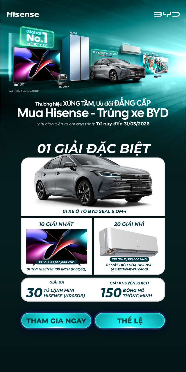 Mua Hisense Trúng Xe BYD